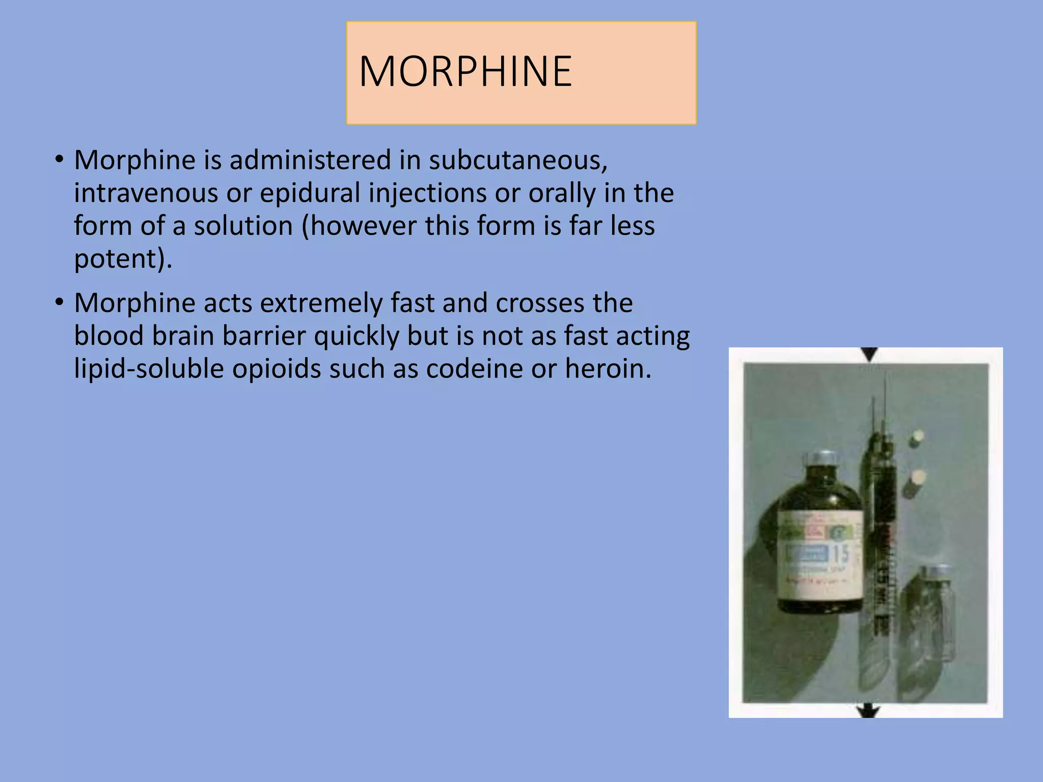 Opioid analgesics or drugs used in opioids | PPT