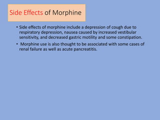 Opioid analgesics or drugs used in opioids | PPT