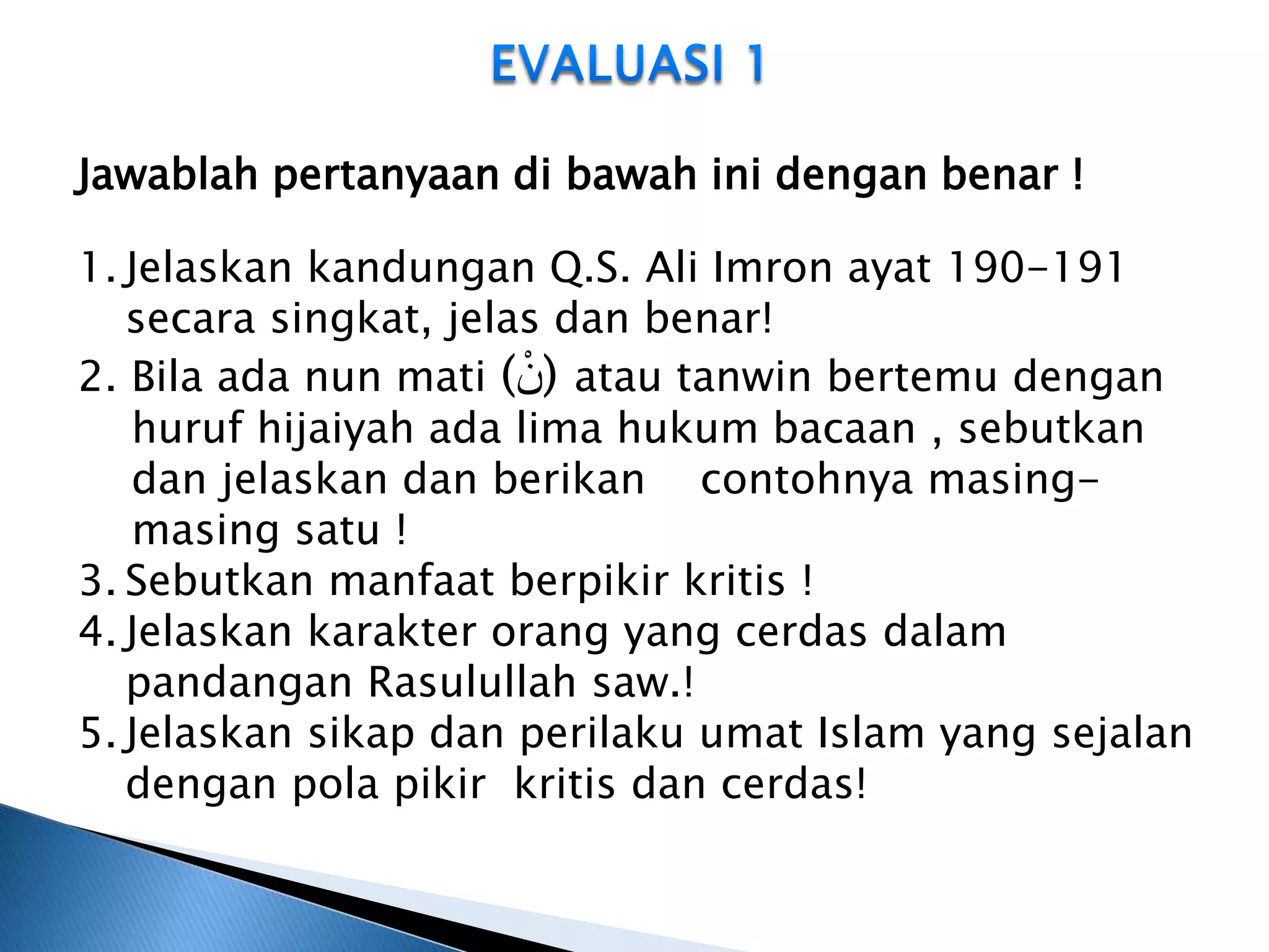 berpikir kritis | PPTX