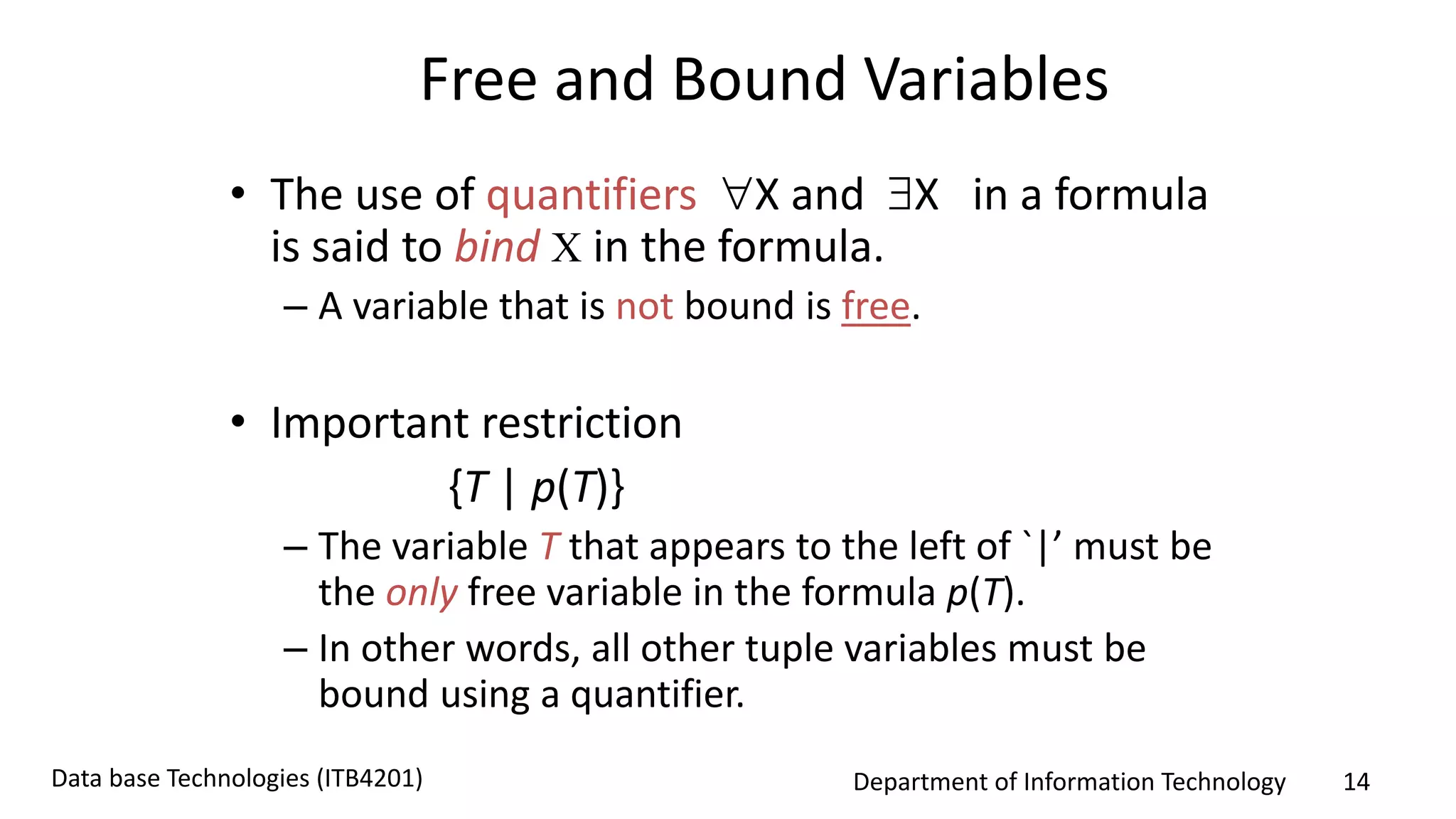 Relational Calculus | PPTX