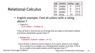 Relational Calculus | PPTX
