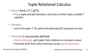 Relational Calculus | PPTX