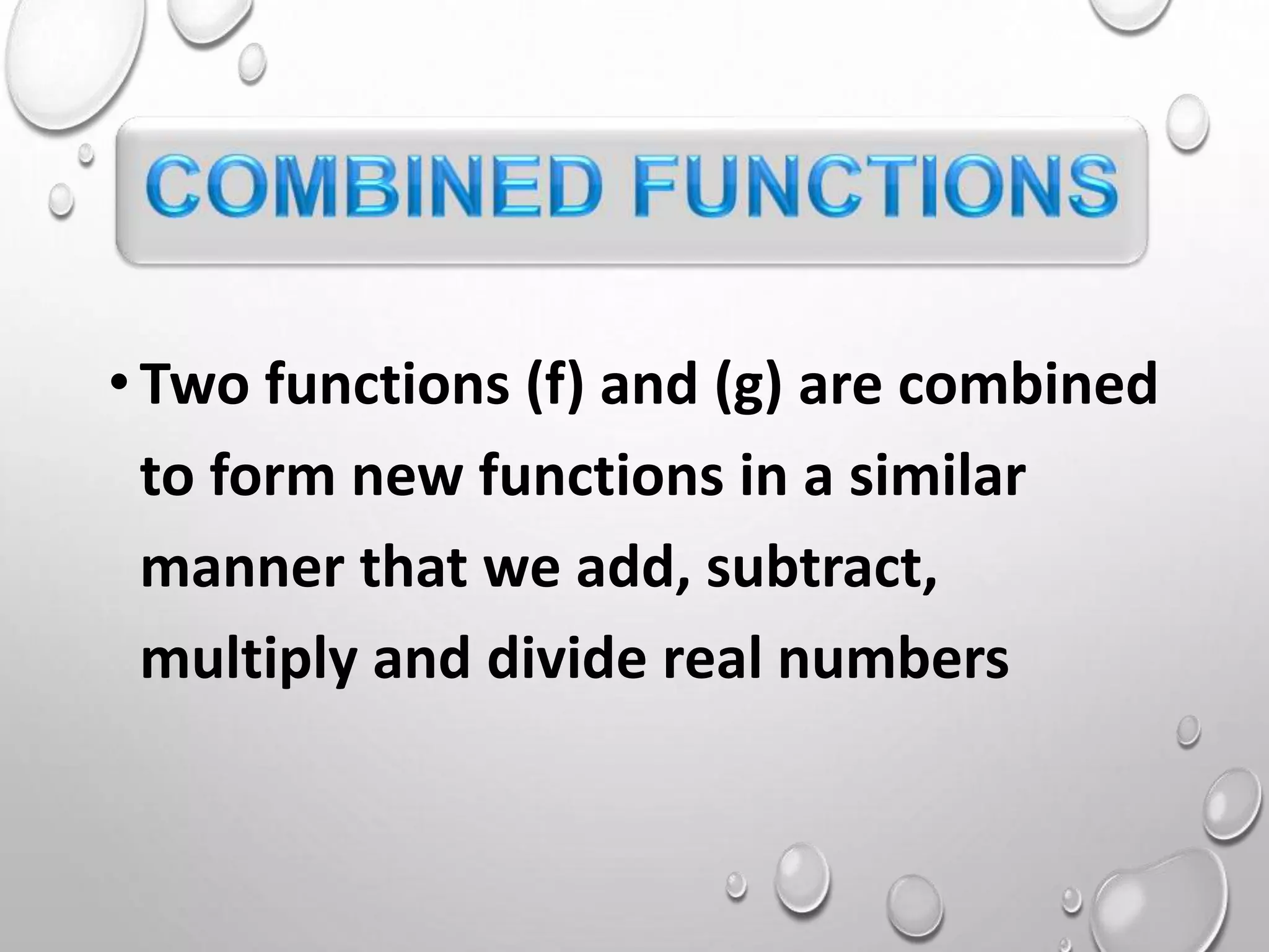 Combined Functions | PPTX
