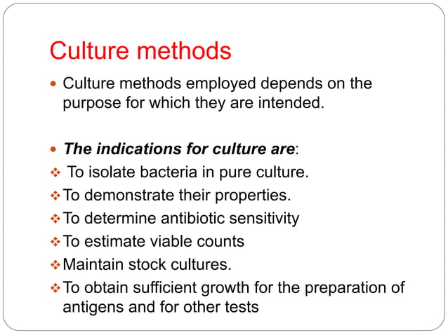 1.culture media and culture methods | PPT