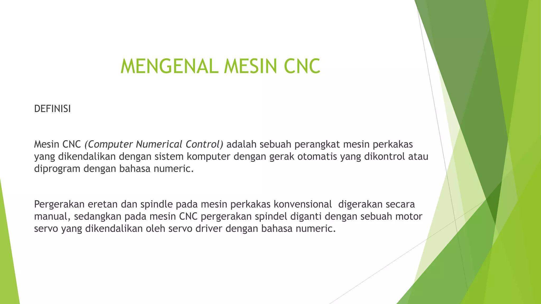 Modul Belajar CNC Untuk Pemula | PPTX