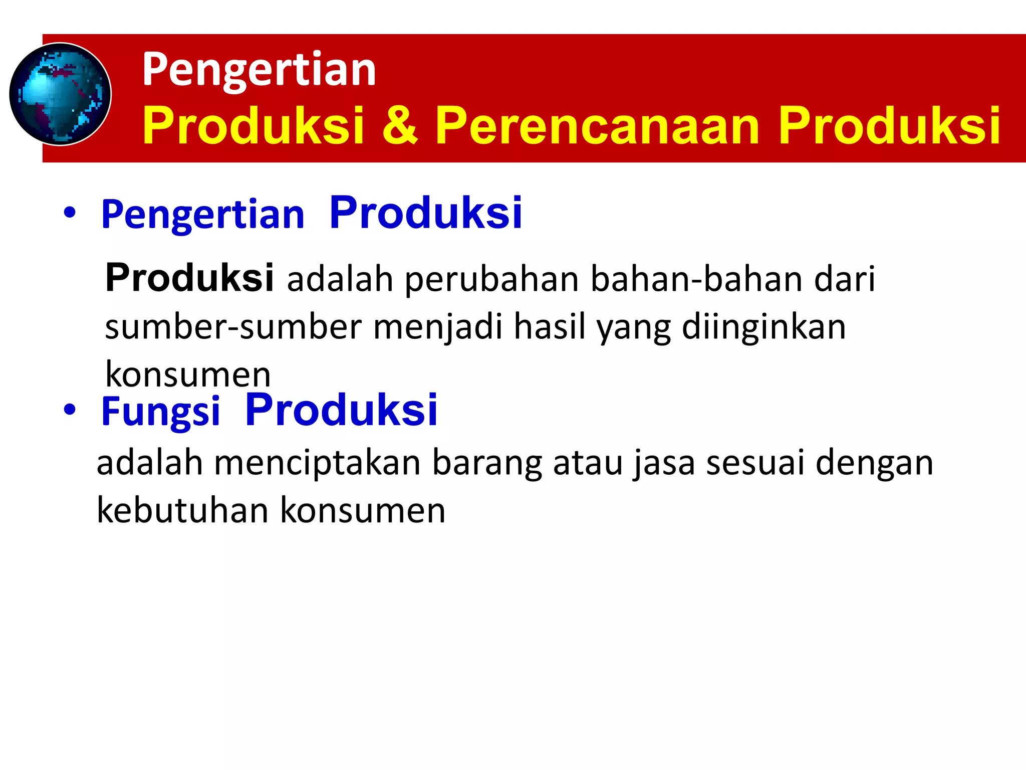 Perencanaan Produksi (Production Planning) _ Materi Training PPIC | PPTX