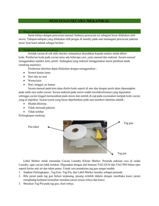 SOP Marking Guest Laundry | PDF