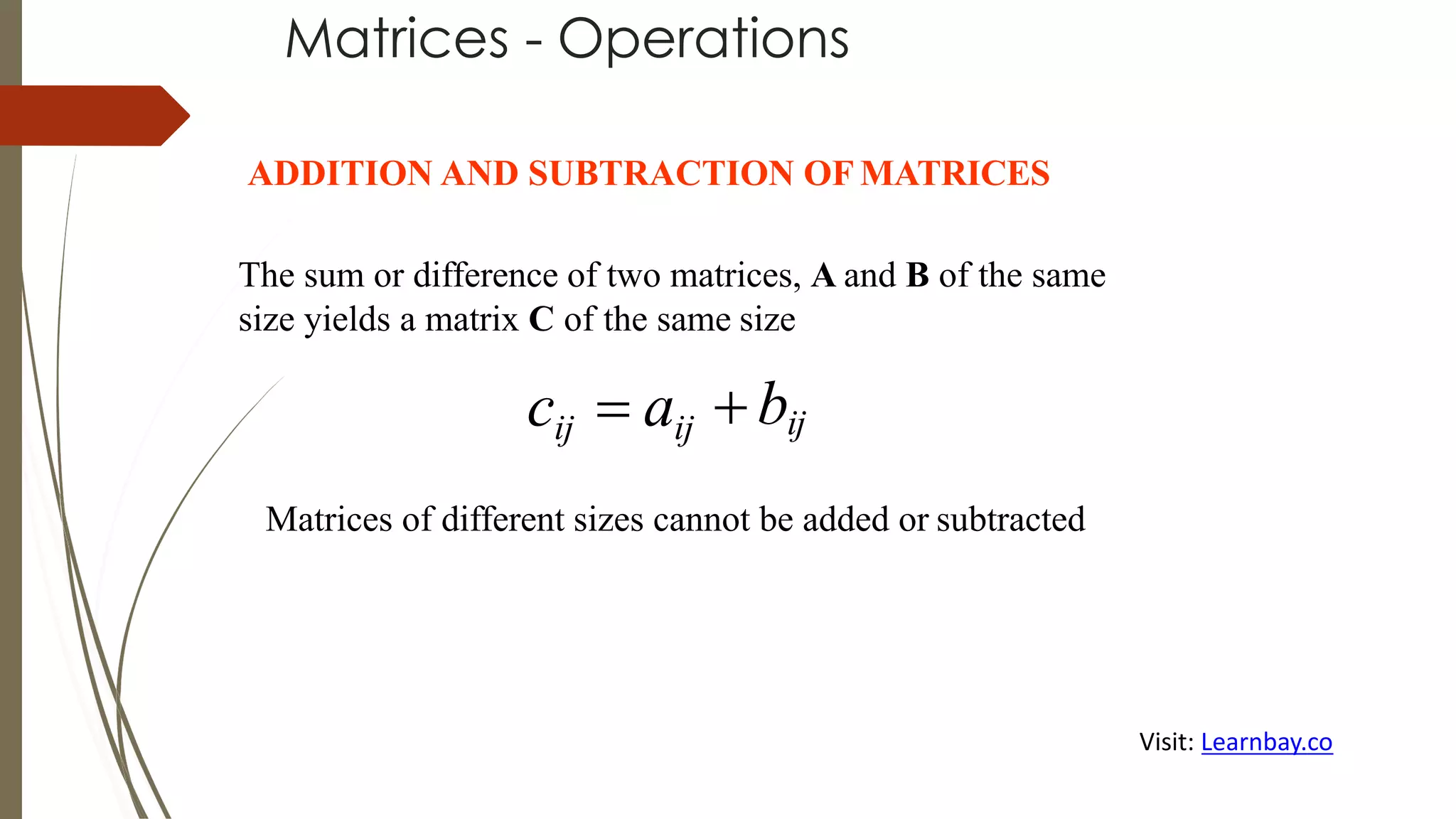 Matrix Introduction And Matrix Operations Ppt