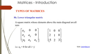 Matrix introduction and matrix operations. | PDF