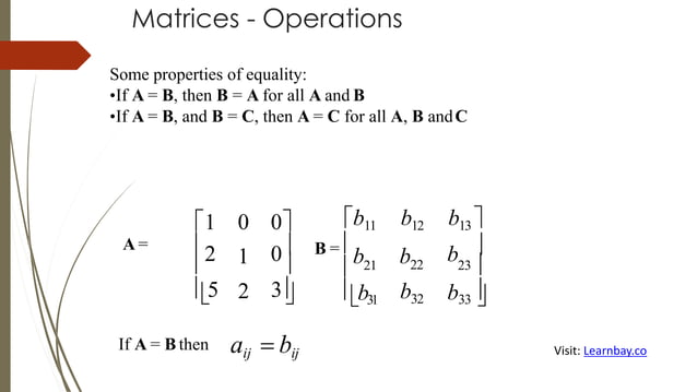 Matrix introduction and matrix operations. | PDF | Physics | Science
