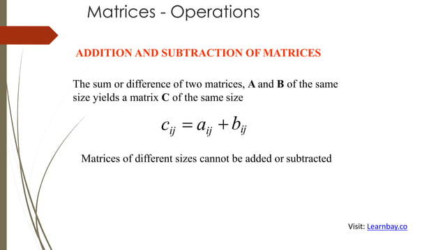 Matrix introduction and matrix operations. | PDF | Physics | Science
