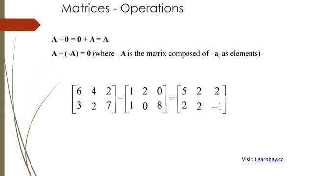 Matrix introduction and matrix operations. | PDF | Physics | Science