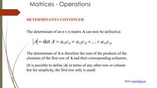 Matrix introduction and matrix operations. | PDF