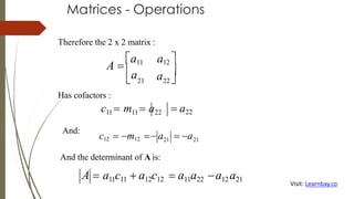 Matrix introduction and matrix operations. | PDF