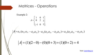 Matrix introduction and matrix operations. | PDF