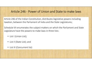 1.gst constitutional provisions and features of constitution (101st ...