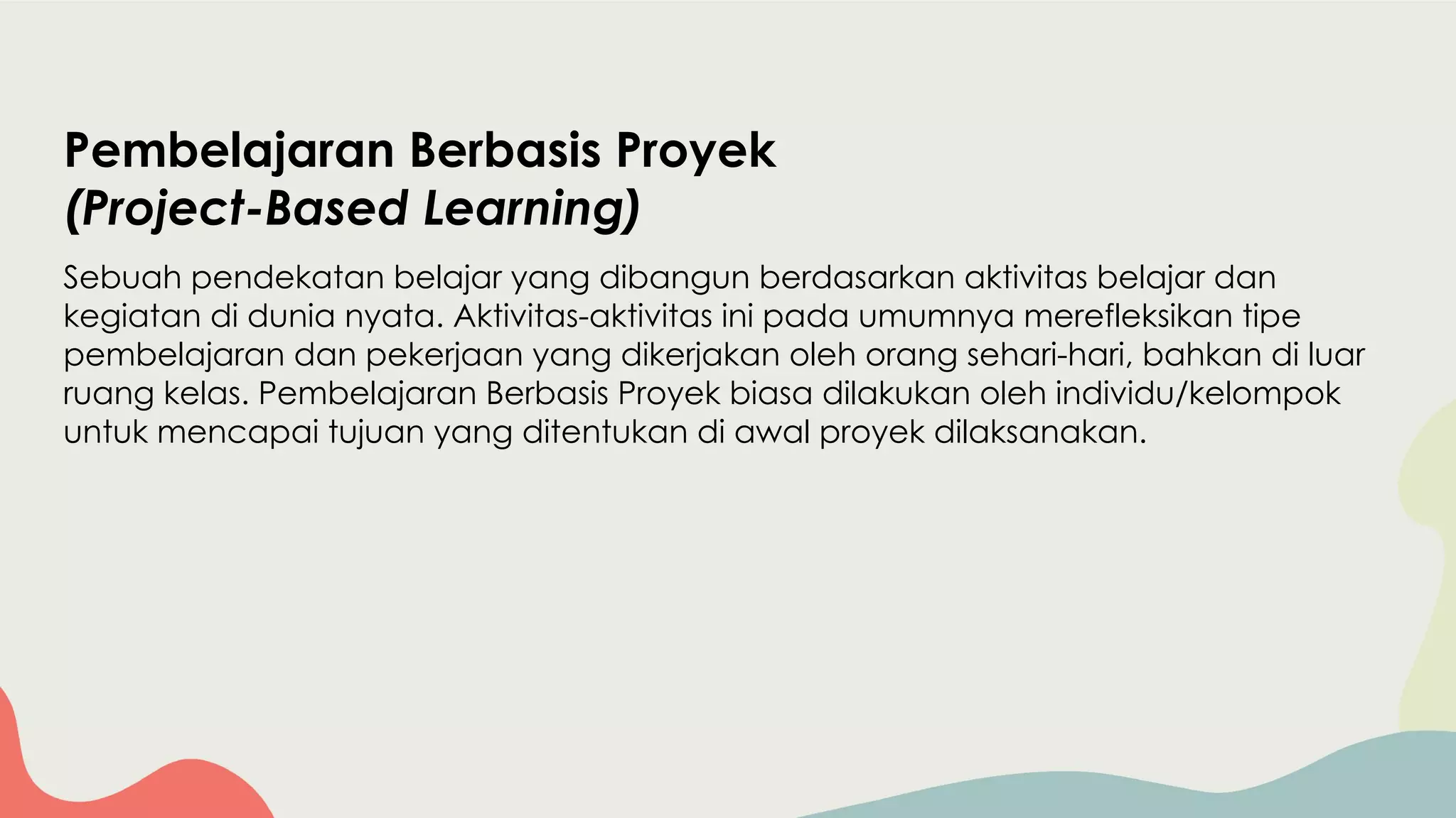 1. modul 6 pembelajaran berbasis proyek | PDF