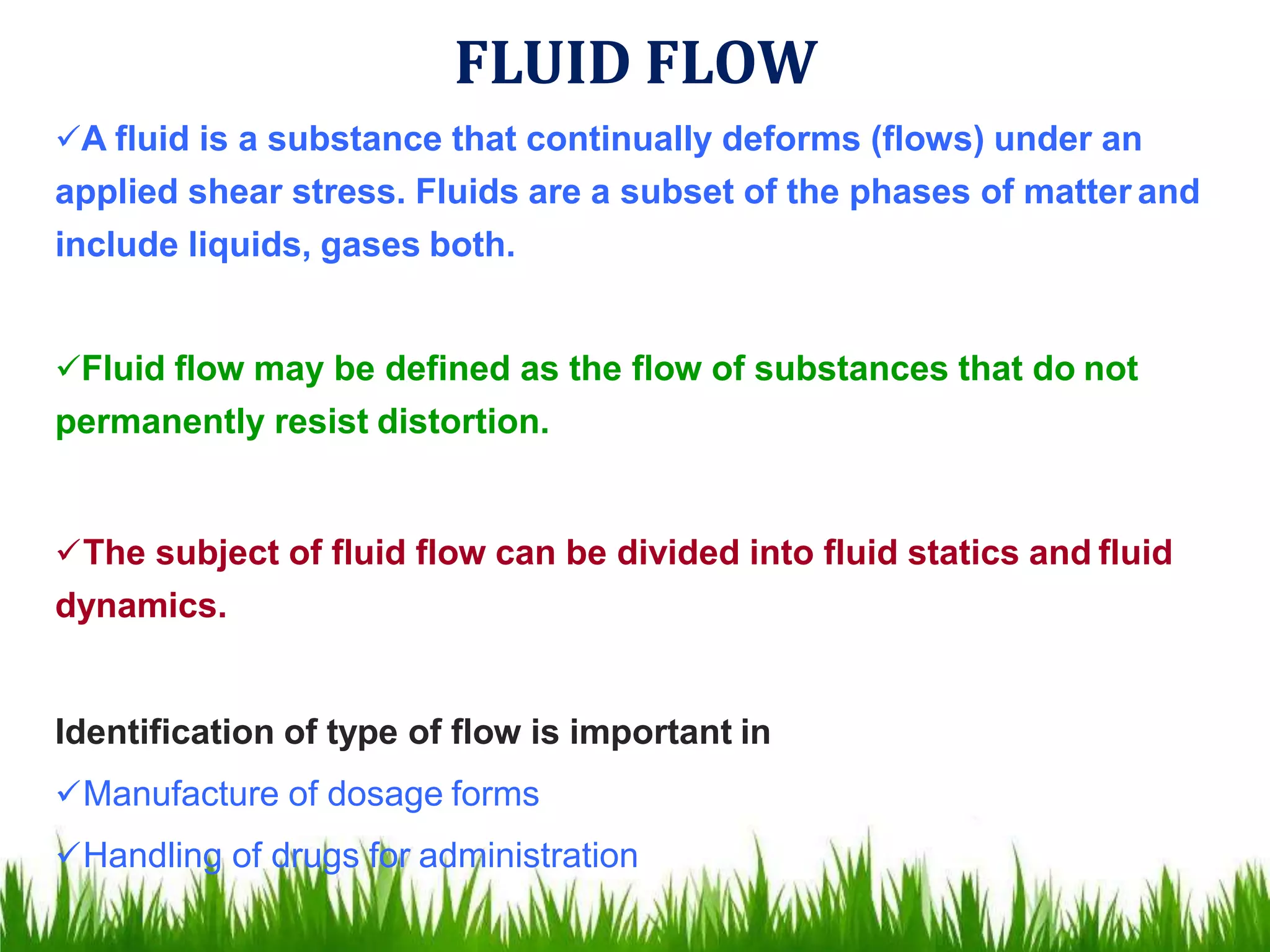 flow of fluids | PPTX