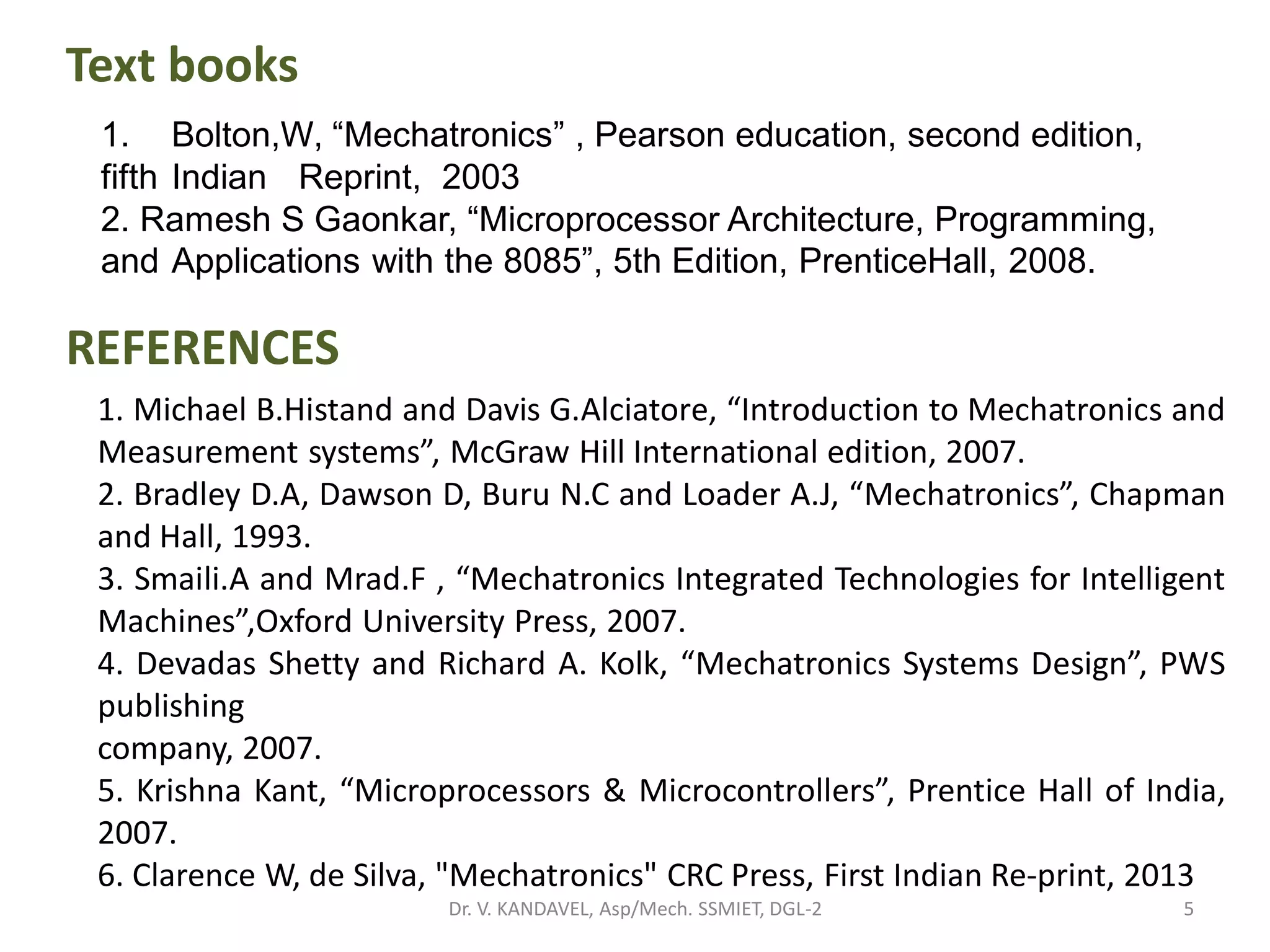 Me8791 Mechatronics Unit I Vk Ssm Pdf