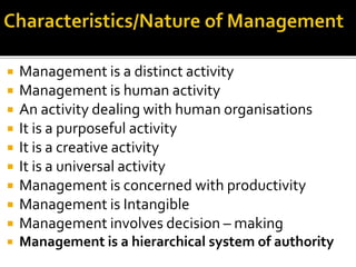 Principles and Practices of Management an overview | PPTX