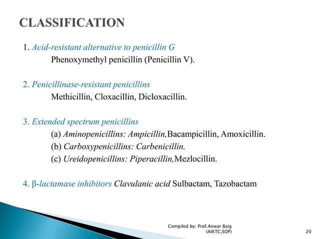 1.3 penicillins, cephalosporins and cephamycins. | PPTX | Chemistry ...