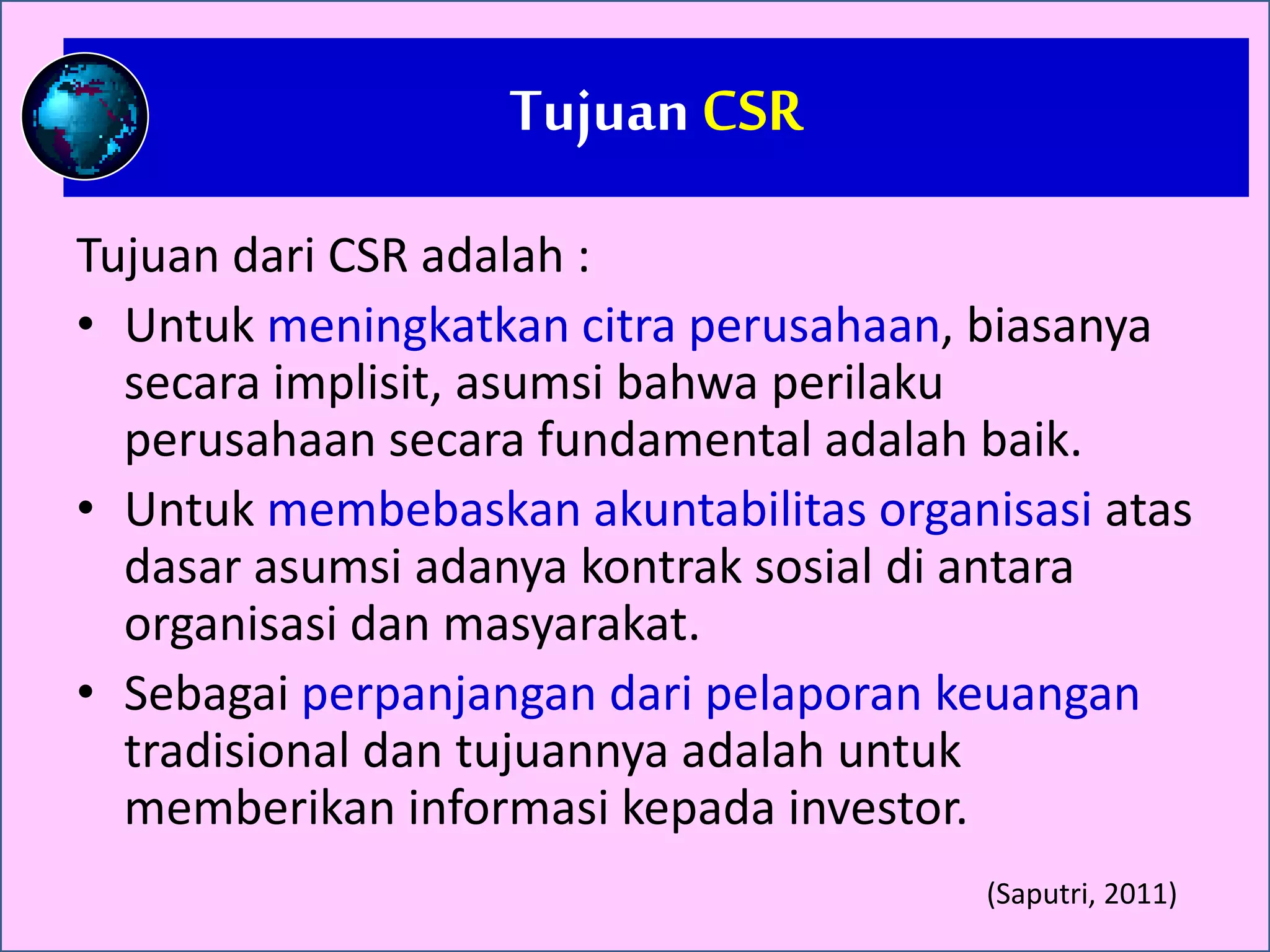 Pengertian & Konsep CSR_Materi Training "CSR" | PPTX