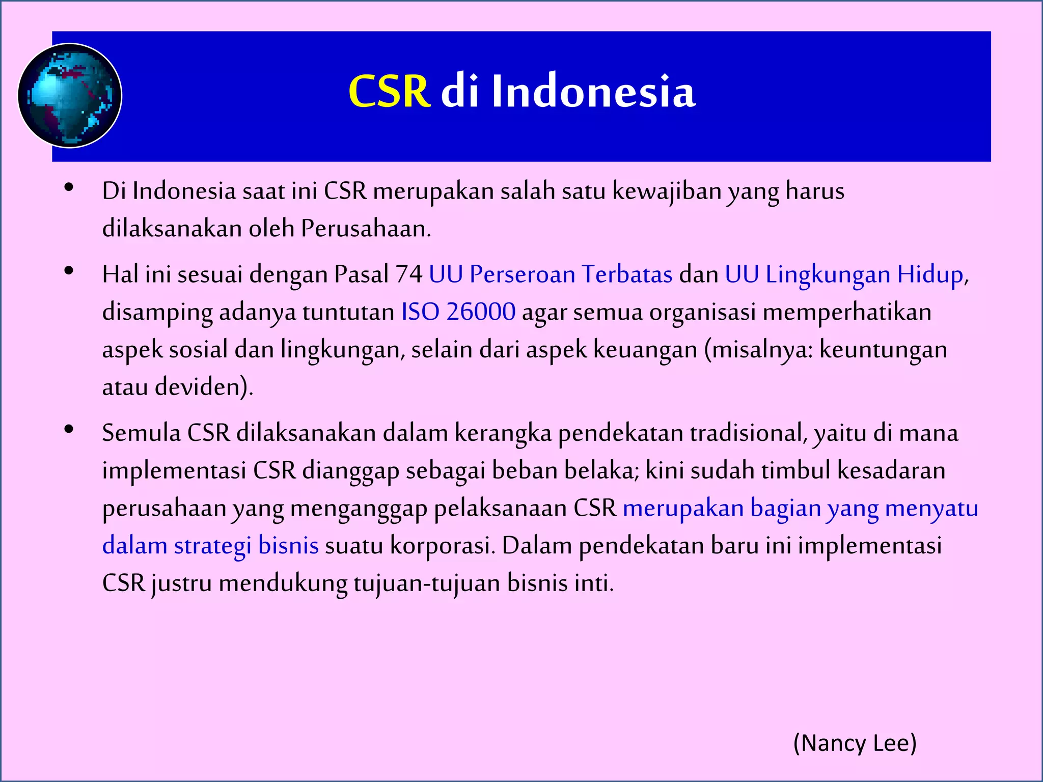 Pengertian & Konsep CSR_Materi Training "CSR" | PPTX