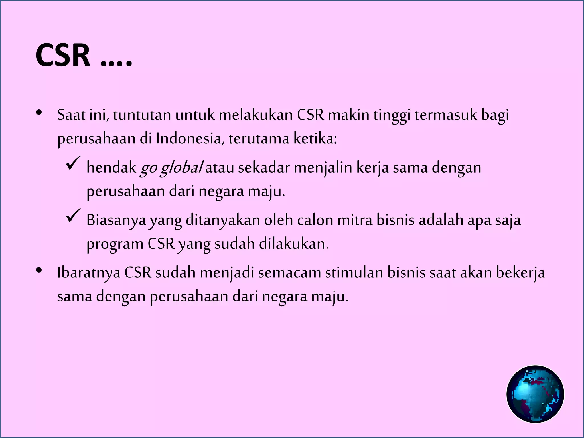 Pengertian & Konsep CSR_Materi Training "CSR" | PPTX