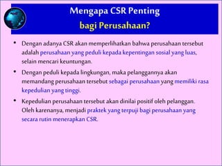 Pengertian & Konsep CSR_Materi Training "CSR" | PPTX
