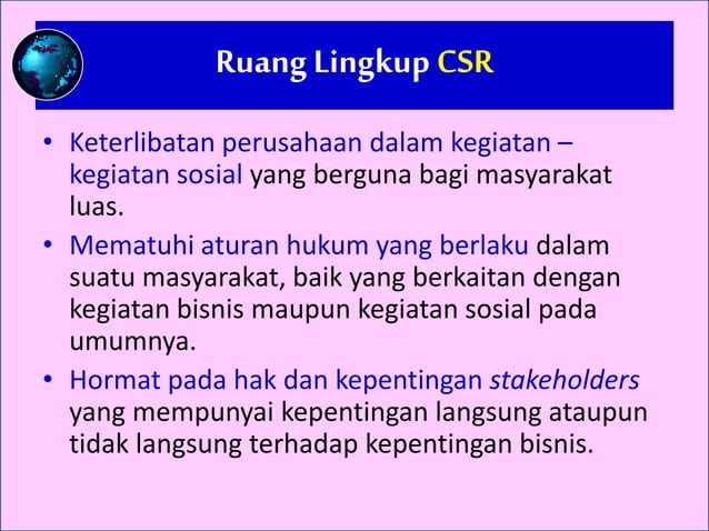 Pengertian & Konsep CSR_Materi Training "CSR" | PPTX