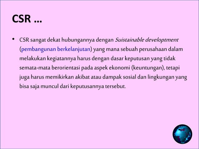 Pengertian & Konsep CSR_Materi Training "CSR" | PPTX