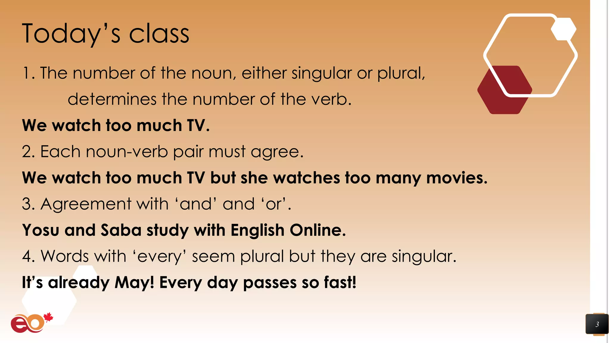 noun verb agreement | PDF