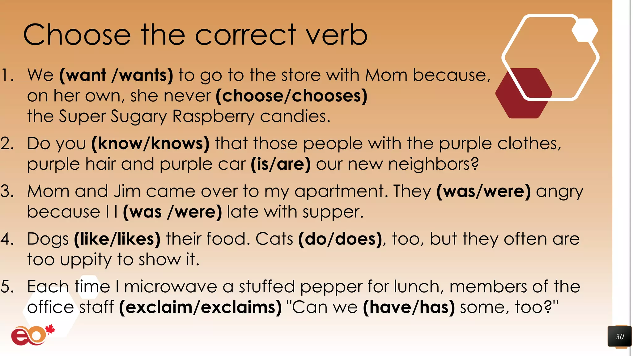 noun verb agreement | PDF