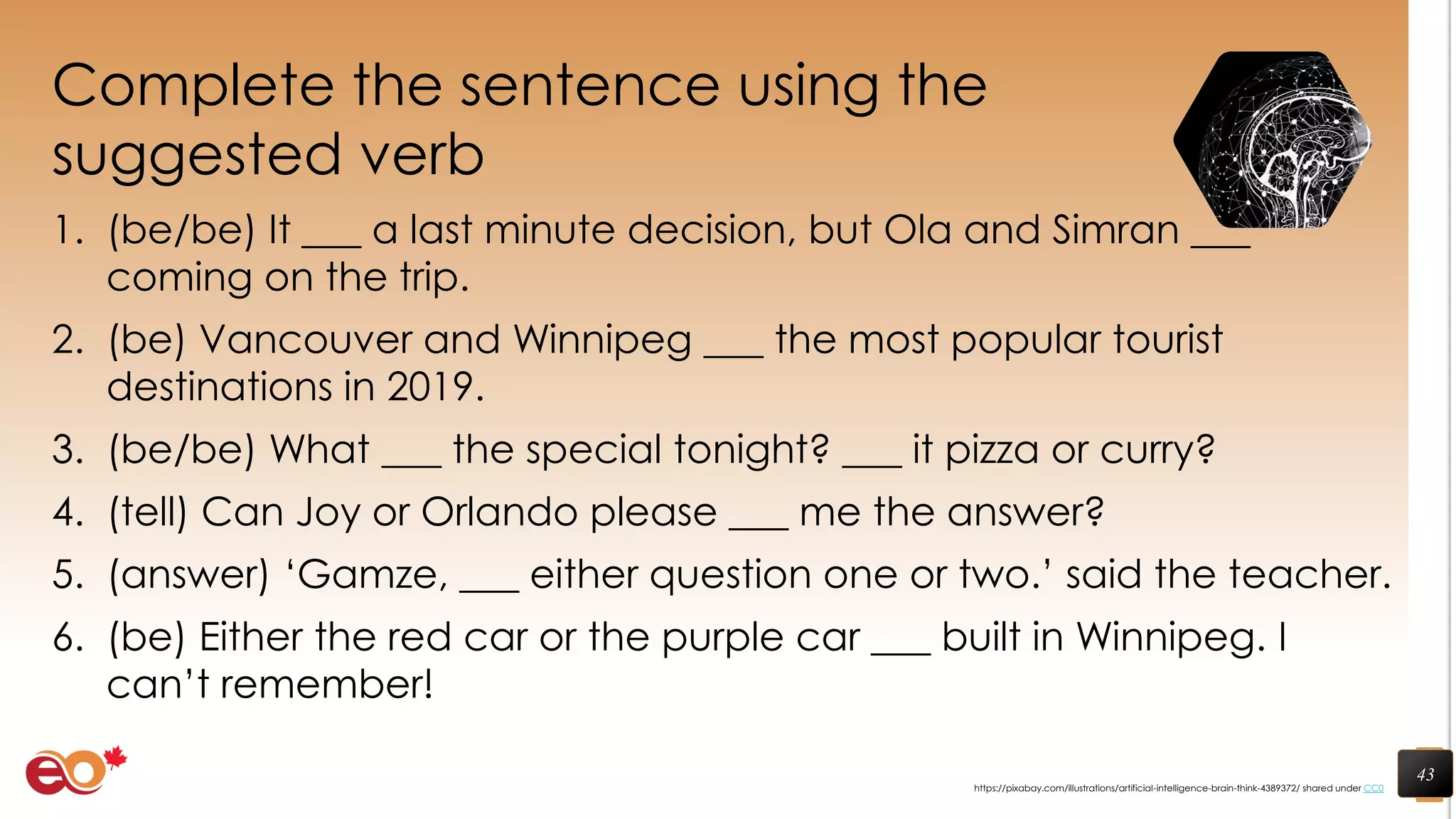 noun verb agreement | PDF