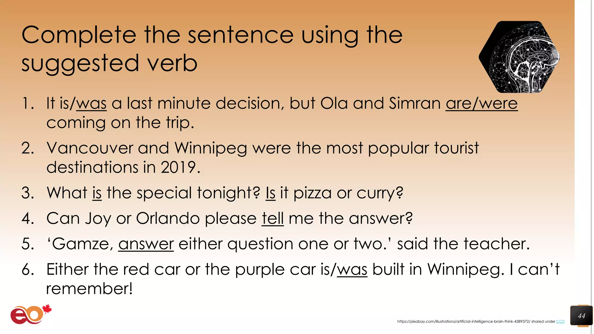 noun verb agreement | PDF