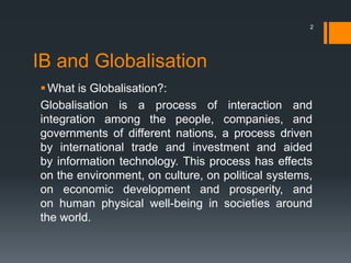 1. Globalization and International Business | PPTX