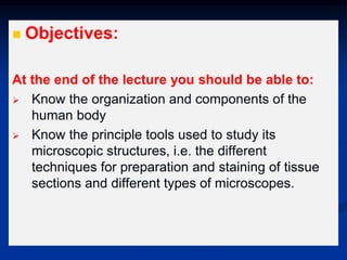 1. introduction to histology 2020 | PPT