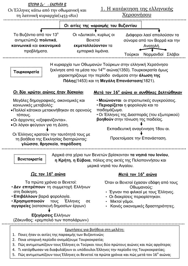 1. Η κατάκτηση της ελληνικής Χερσονήσου | PDF