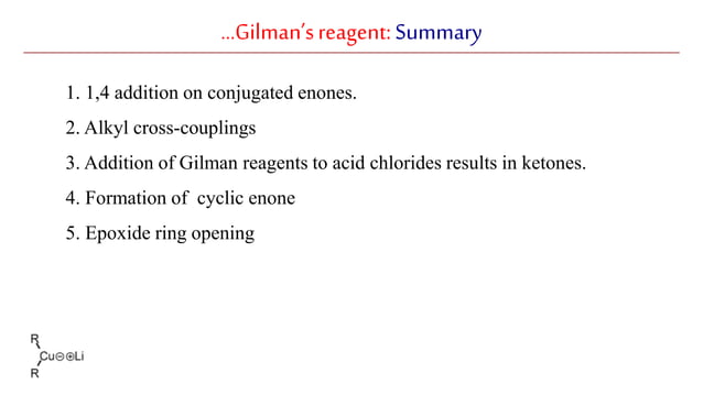 1. Gilman's reagent | PPT