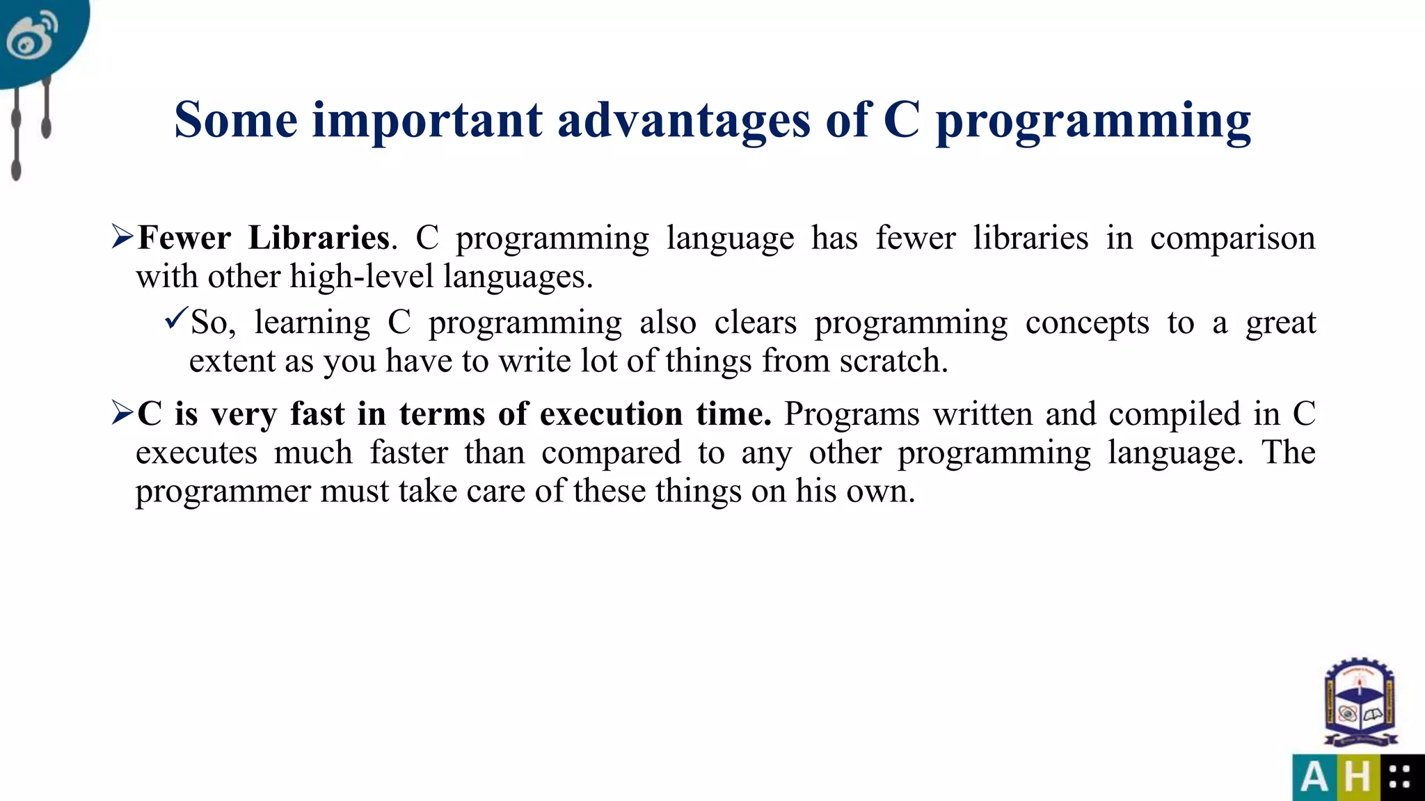 1. importance of c | PPTX