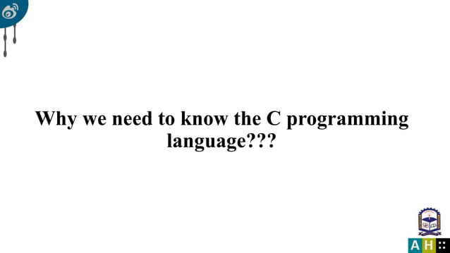 1. importance of c | PPTX | Programming Languages | Computing