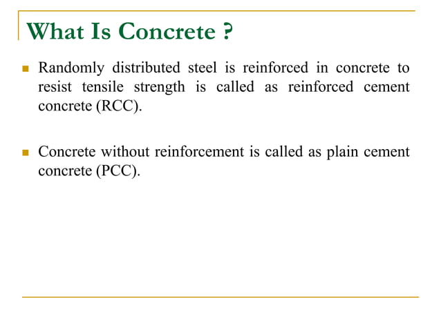 introduction to concrete | PPT | Civil Engineering Industry | Industries