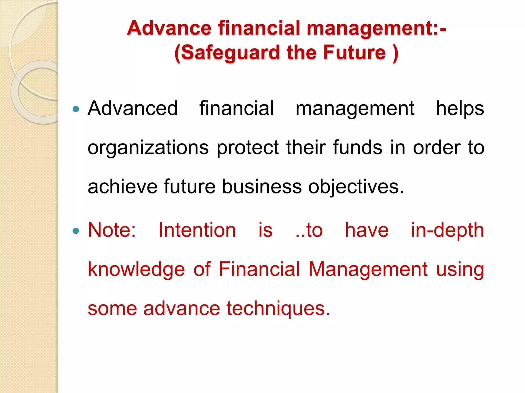 Financial Management/Advance Financial Management | PPTX