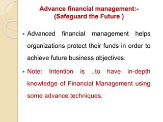 Financial Management/Advance Financial Management | PPTX