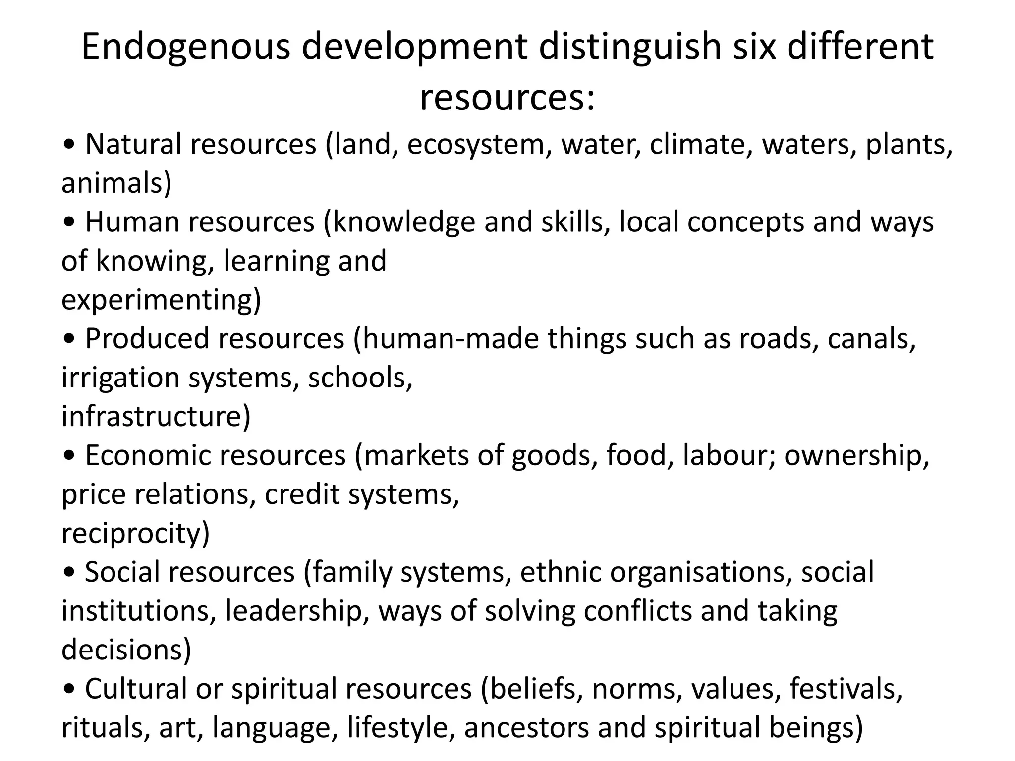 Endogeneous Theory of Rural development | PPT