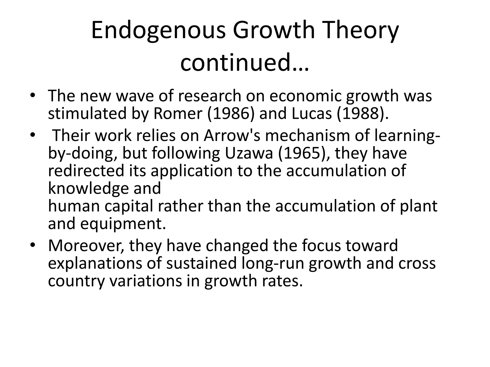 Endogeneous Theory of Rural development | PPT