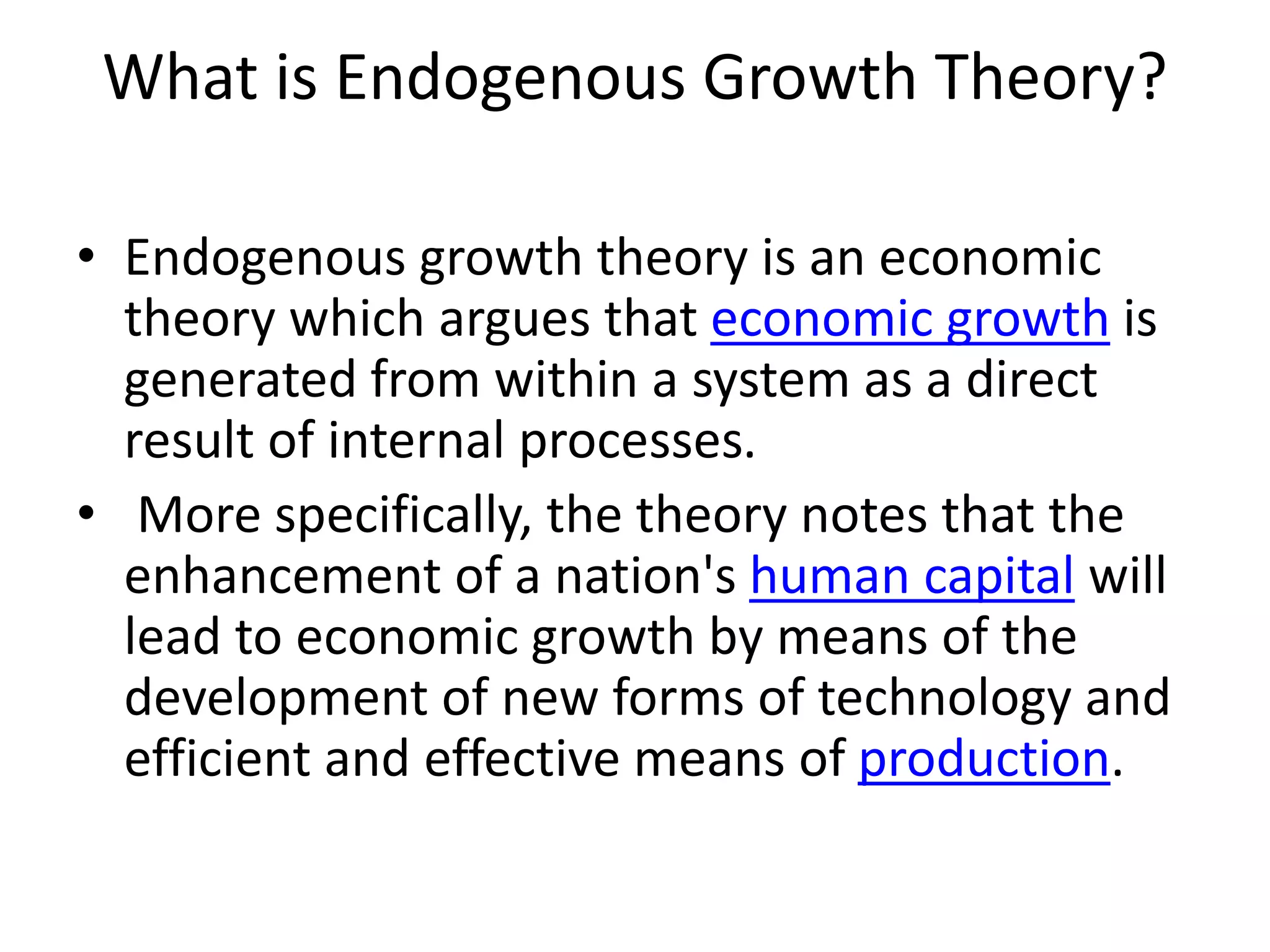 Endogeneous Theory of Rural development | PPT