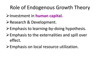 Endogeneous Theory of Rural development | PPT