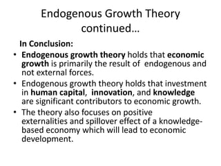 Endogeneous Theory of Rural development | PPT