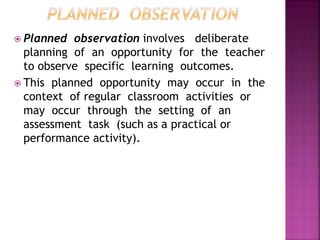 UNIT III - TOOLS AND TECHNIQUES FOR ASSESSMENT - Introduction ...
